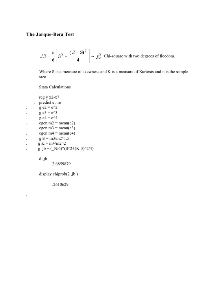 Residual Test-Normal Test | PDF | Teaching Methods & Materials