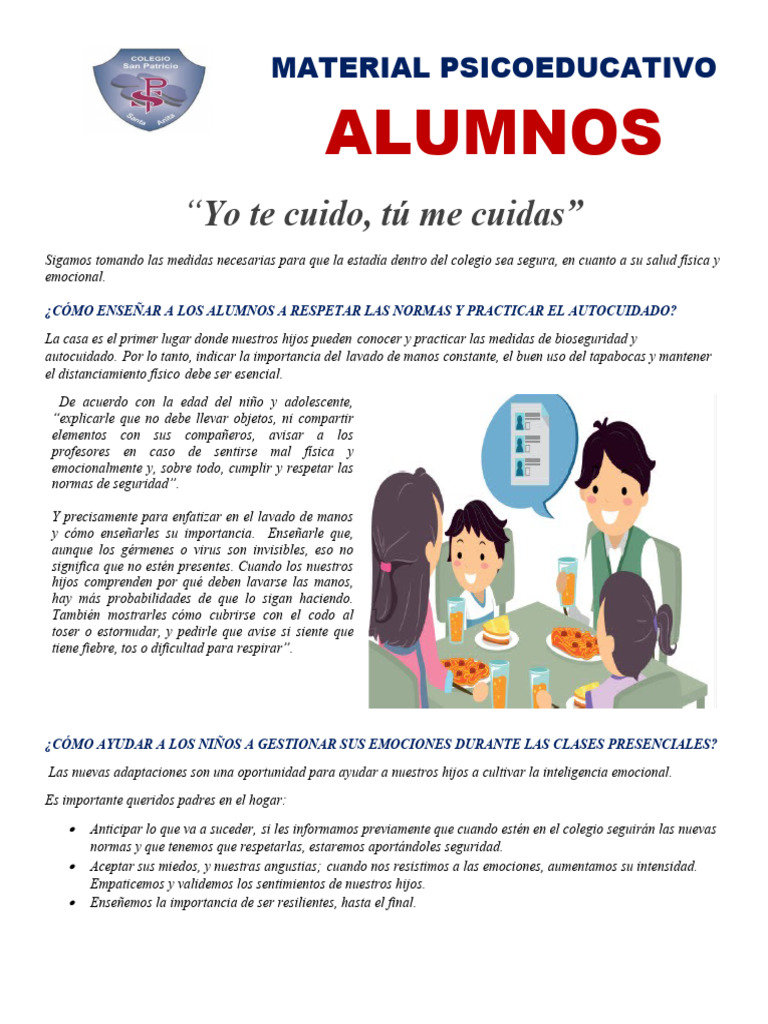 Yo Te Cuido, Tú Me Cuidas | PDF | Las emociones | Salud mental