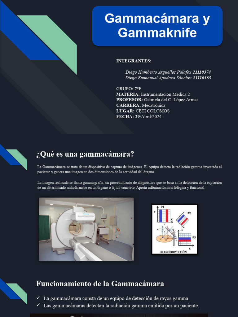 Gammacámara y Gammaknife | PDF | Terapia de radiación | Medicina Nuclear
