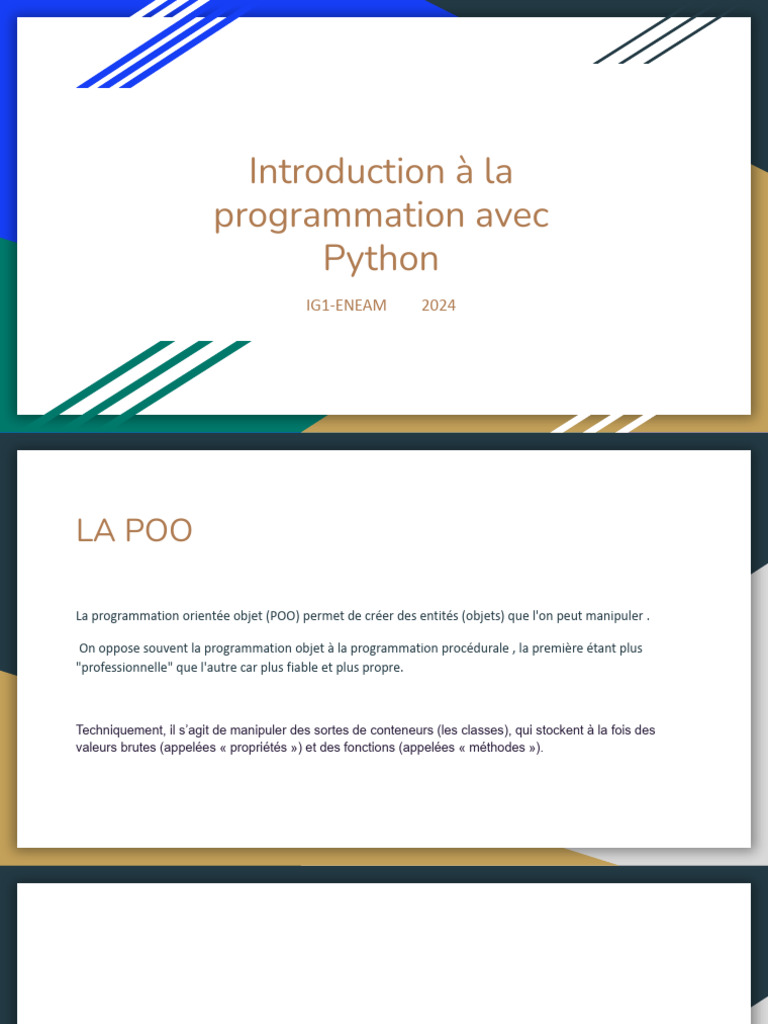 Poo Python1 | PDF | Classe (informatique) | Python (Langage de programmation)