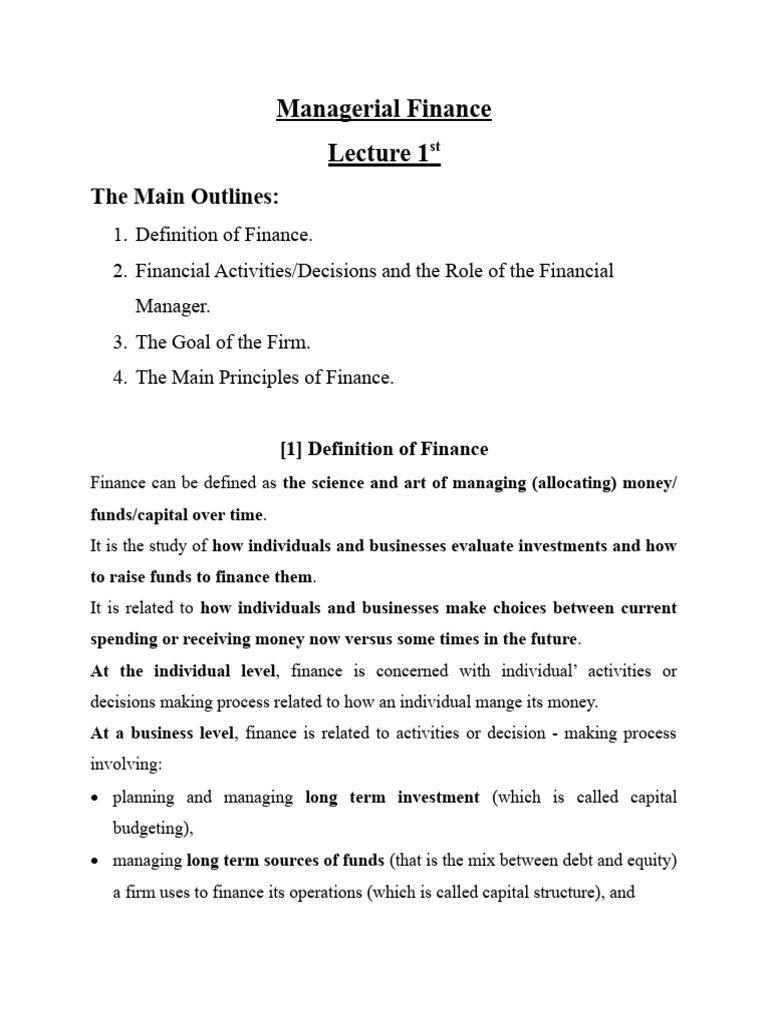 Managerial Finance | PDF | Dividend | Equity (Finance)