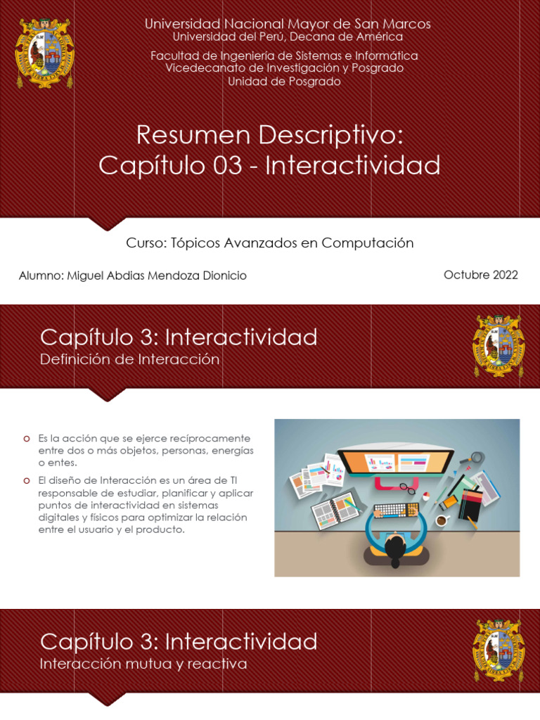 Resumen Cap03 | PDF | La interacción persona-ordenador | Interactividad