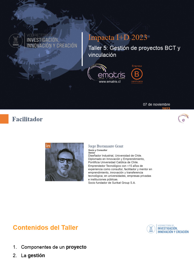 Taller 5 Impacta Usach Gestión Proyectos BCT (Conflicto de Codificación Unicode 3) | PDF ...