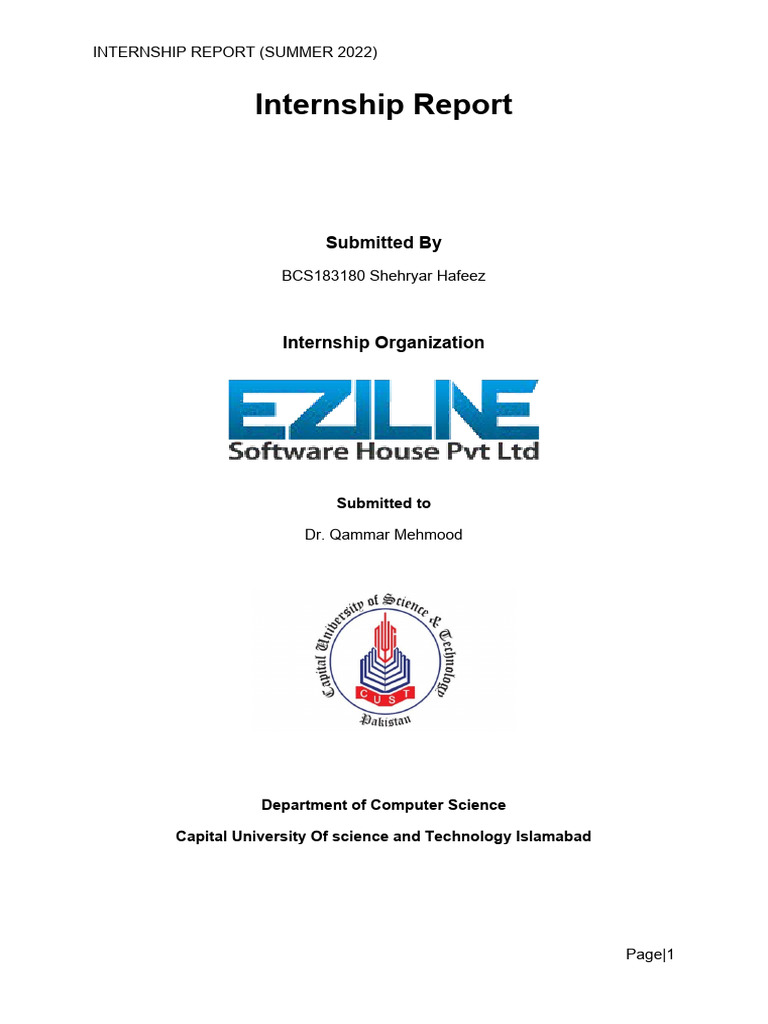Internship Report | PDF | Html Element | Html