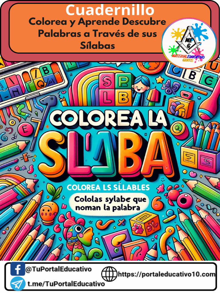 Colorea y Aprende Descubre Palabras a Través de Sus Sílabas ...