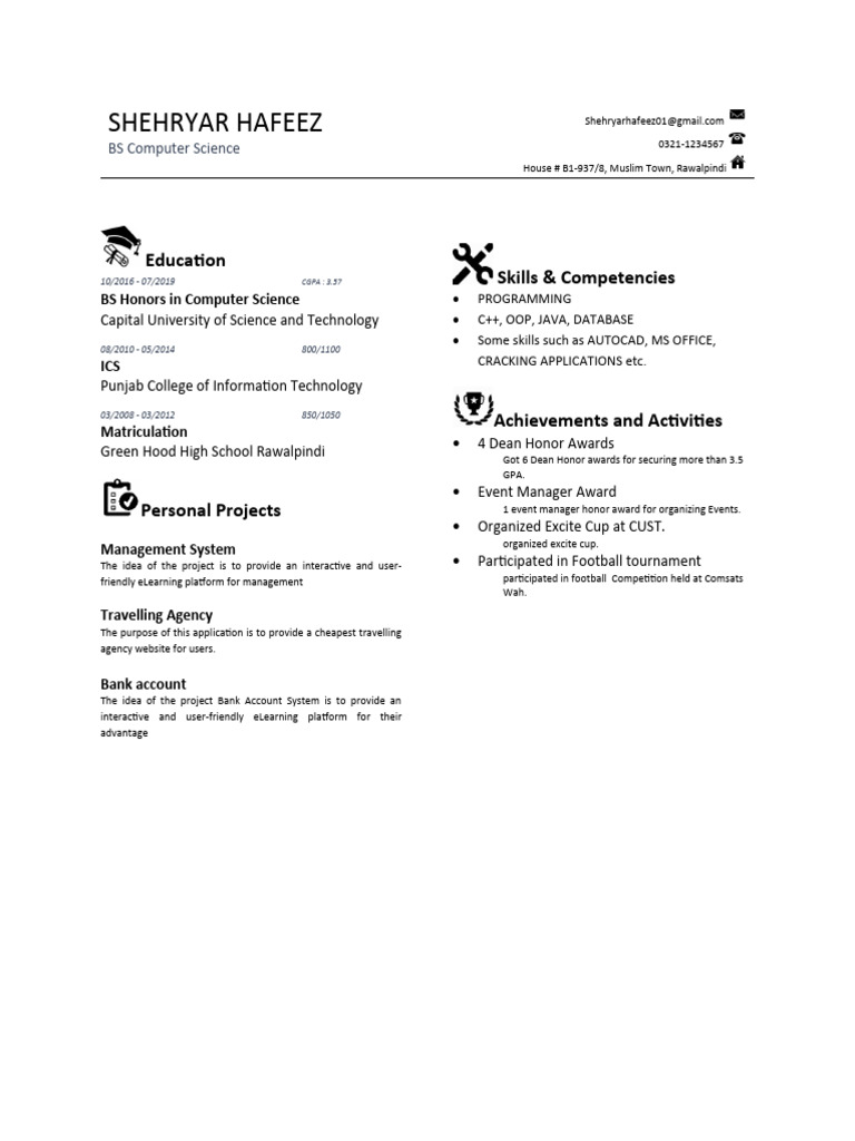 CVTemplate | PDF | Information Science | Software