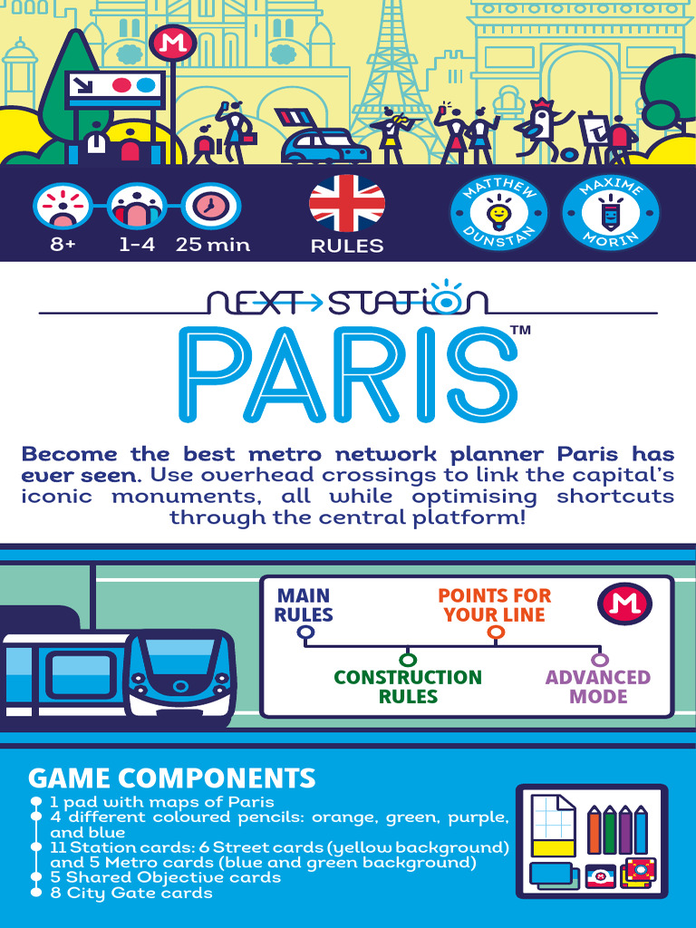 NextStationParis Rules EN | Download Free PDF | Rapid Transit