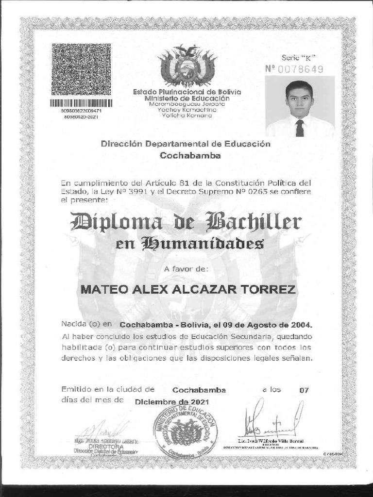 1 Titulo Bachiller | PDF