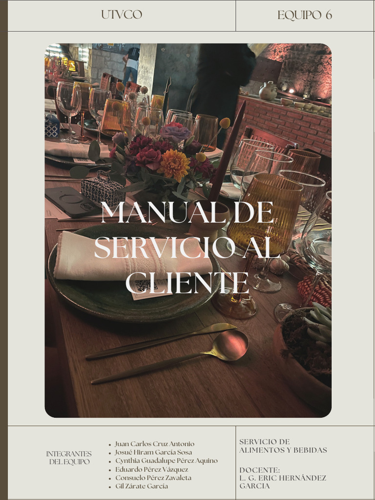 Manual de Servicio Al Cliente | Descargar gratis PDF | Restaurantes ...