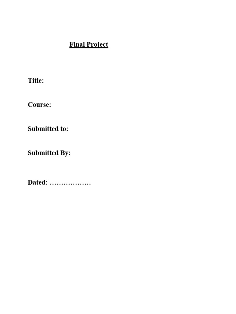 Project Report Sample Format | Download Free PDF | Geographic ...