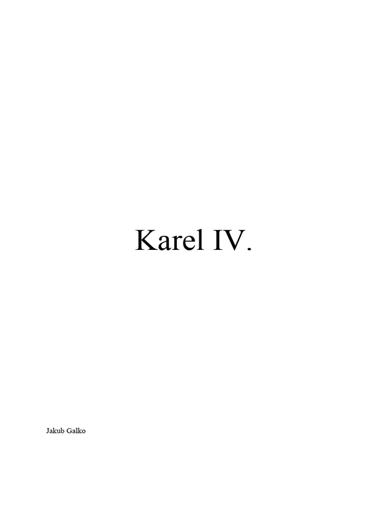 Karel IV | PDF
