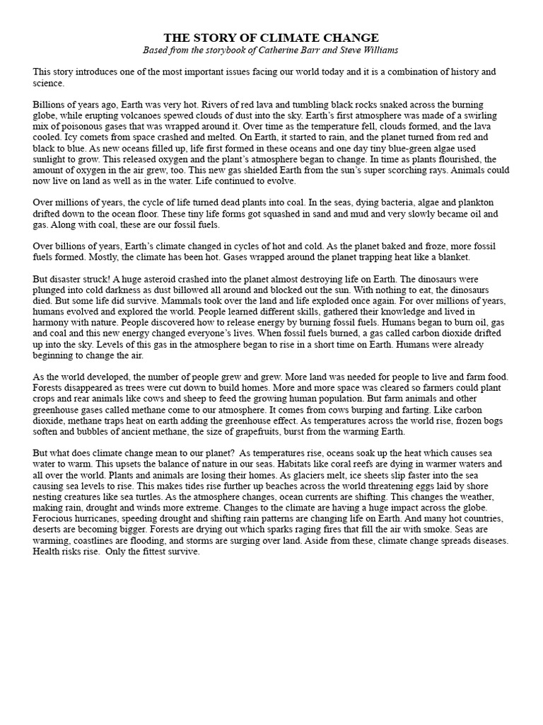The Story of Climate Change | Download Free PDF | Earth | Climate Change