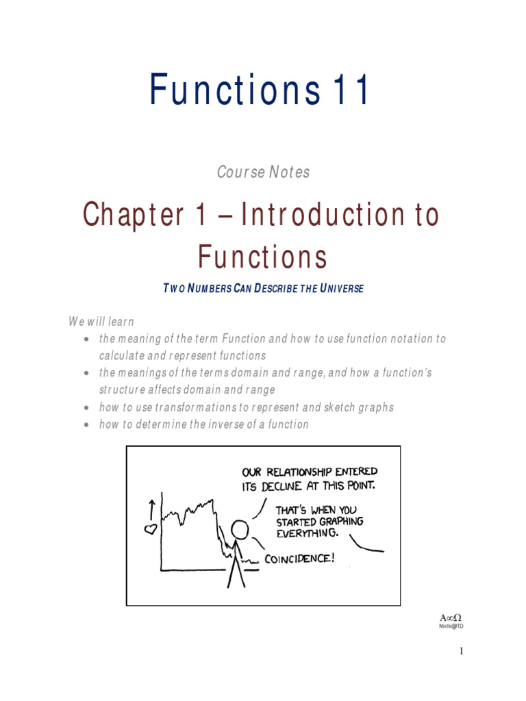Ch1 Functions Pdf Function Mathematics Cartesian Coordinate System