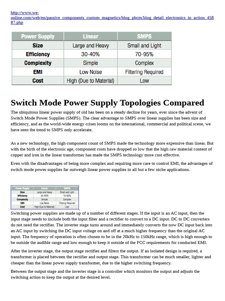 SMPS (Switch Mode Power Supply) | PDF | Power Supply | Rectifier