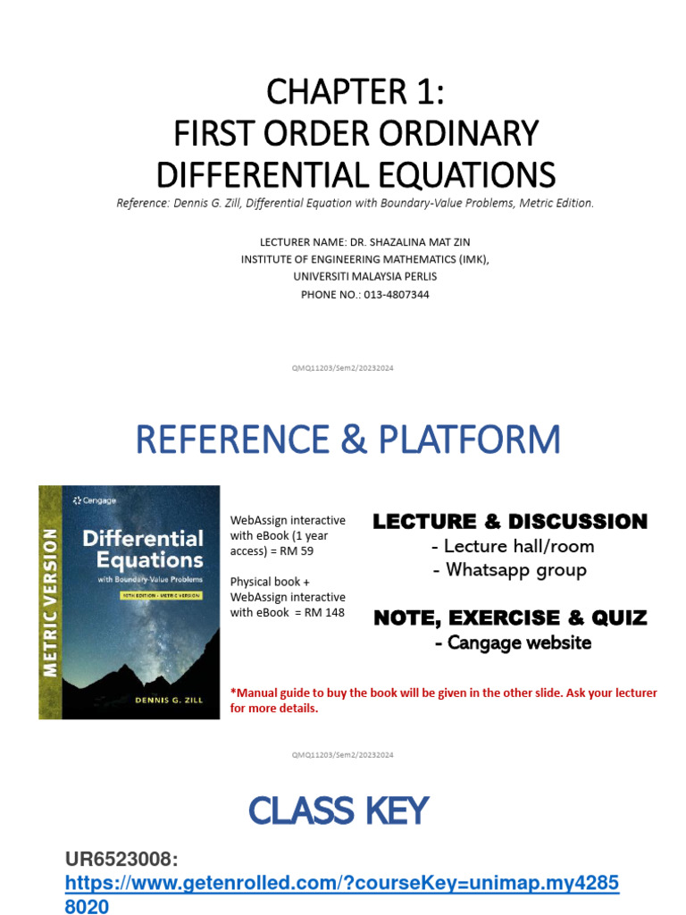First Order Differential Equations Overview | PDF | Ordinary ...