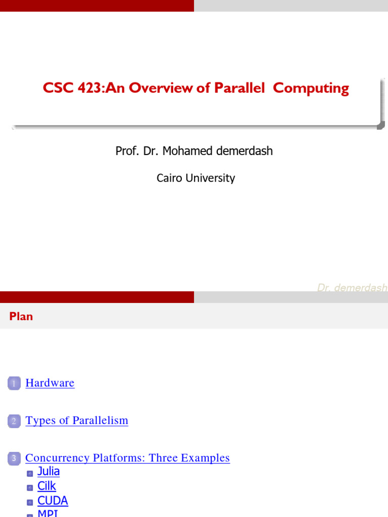 Parallel Computing Course Overview | PDF | Parallel Computing | Computer Engineering