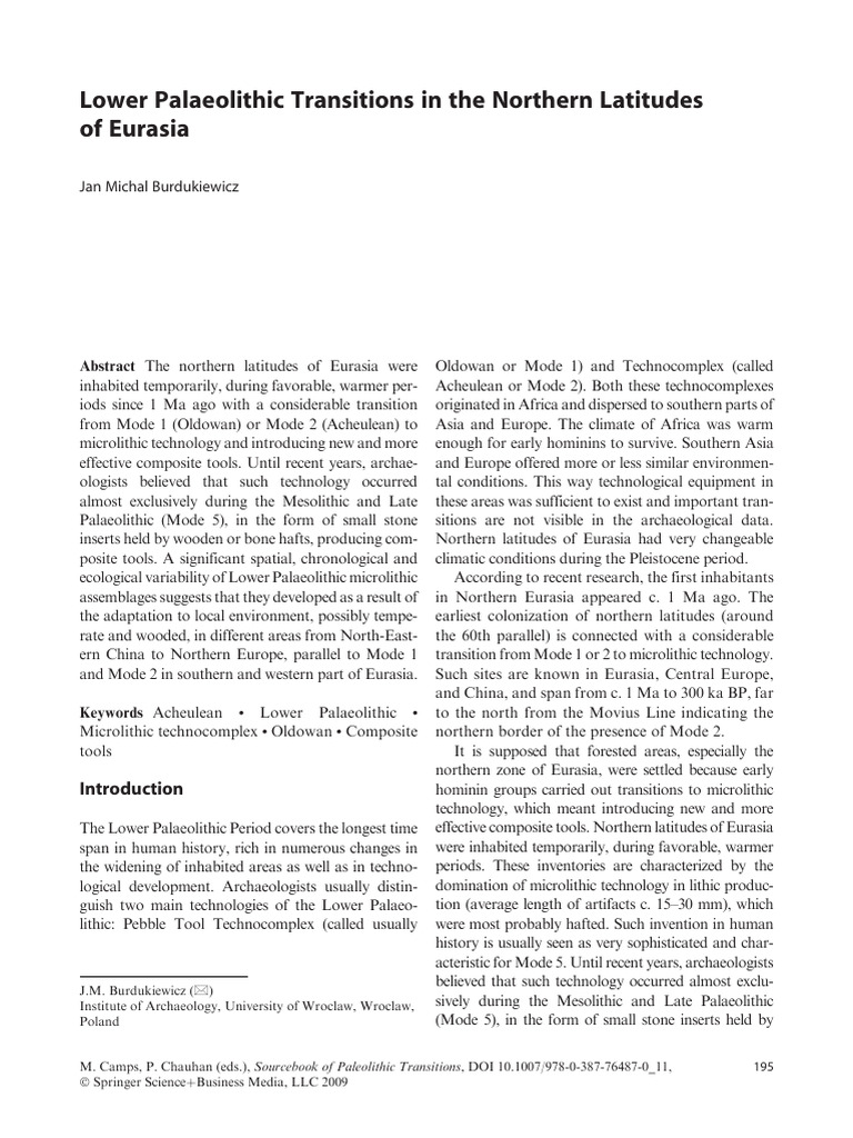 Lower Palaeolithic Microlithic Advances | PDF | Paleolithic | Stone Age