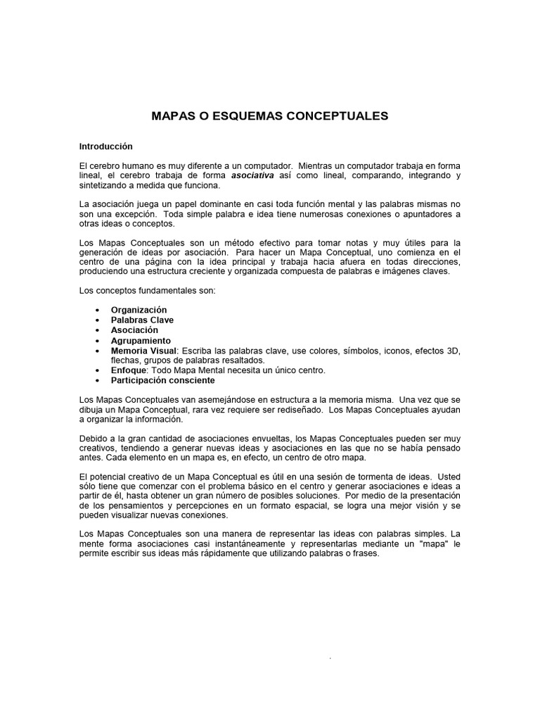 Mapas o Esquemas Conceptuales | PDF