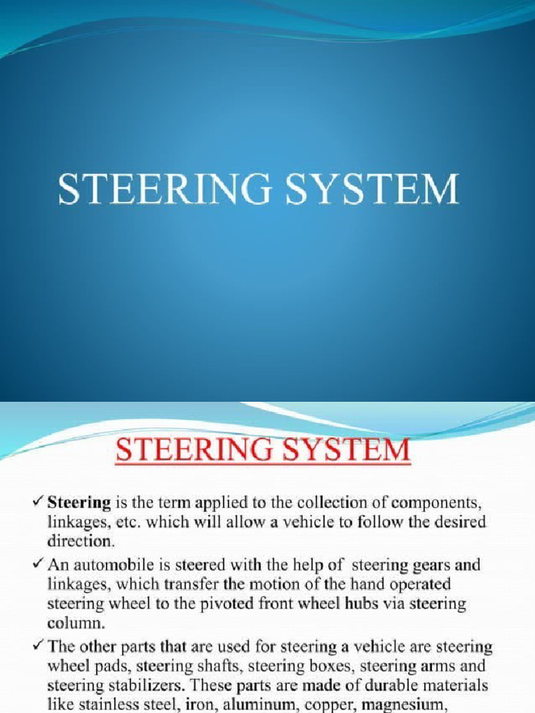 Steering System | PDF