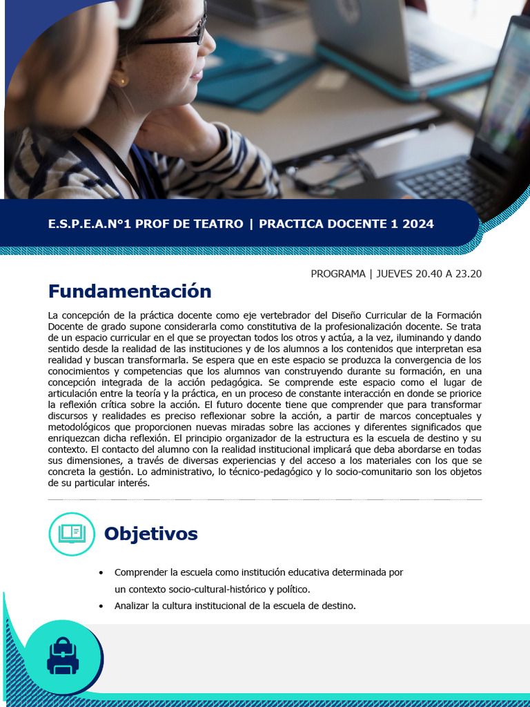 Practica Docente 2024 | PDF | Maestros | Enseñando