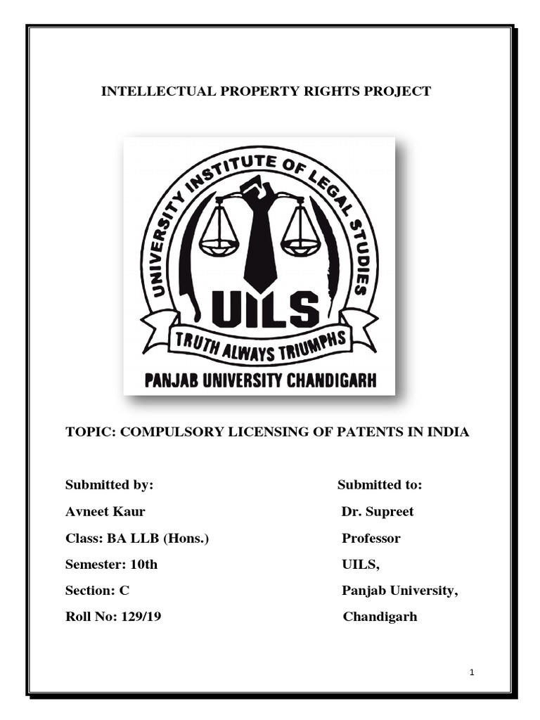 Compulsory Licensing | Download Free PDF | Patent | Glossary Of Patent ...
