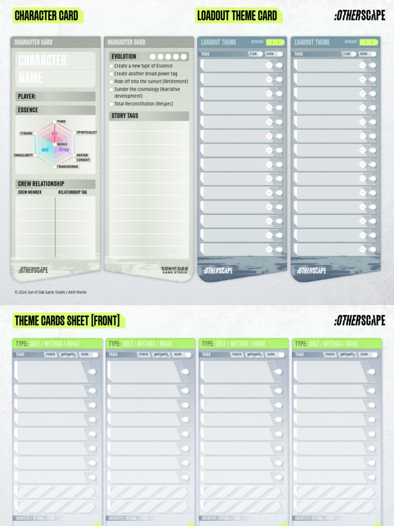 Character and Theme Card Overview | PDF