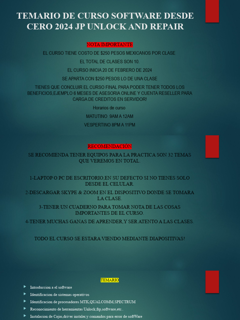 Temario de Curso Software Desde Cero 2024 JP | PDF | Apple Inc. | Yo ...