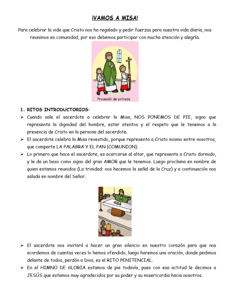 VAMOS A MISA 2 | PDF | eucaristía | Adoración Cristiana Y Liturgia