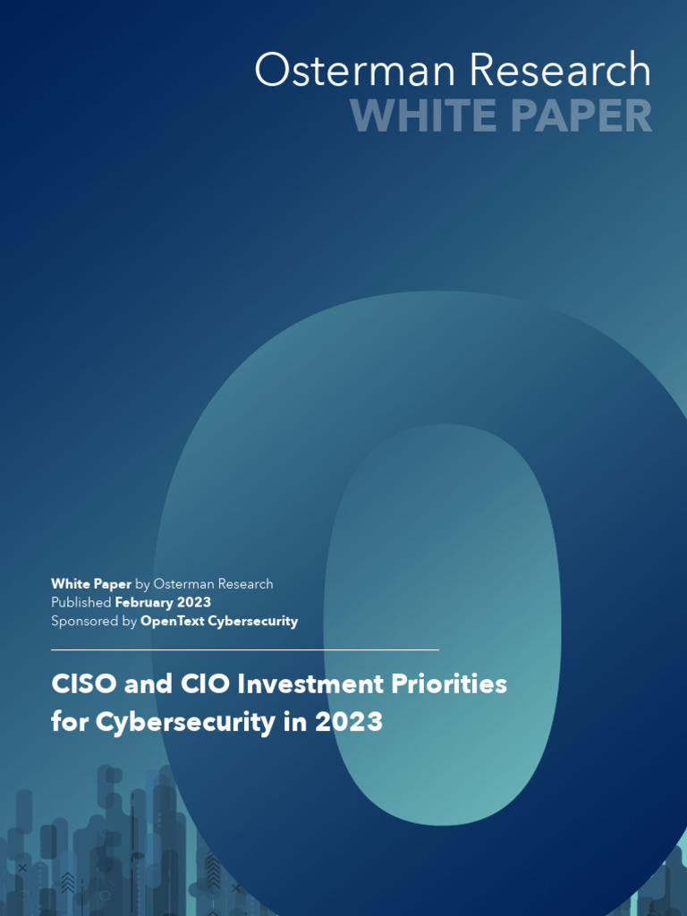 Ciso & Cio Investment Priorities Cybersecurity 2023 | PDF | Security ...