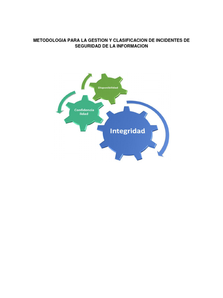 Metodología para Gestión de Incidentes de Seguridad | PDF | Seguridad ...