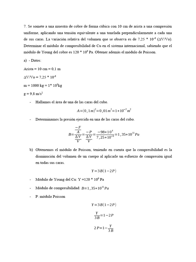 Ejercicio 7-8 | PDF | Metrología | Mecánica de sólidos