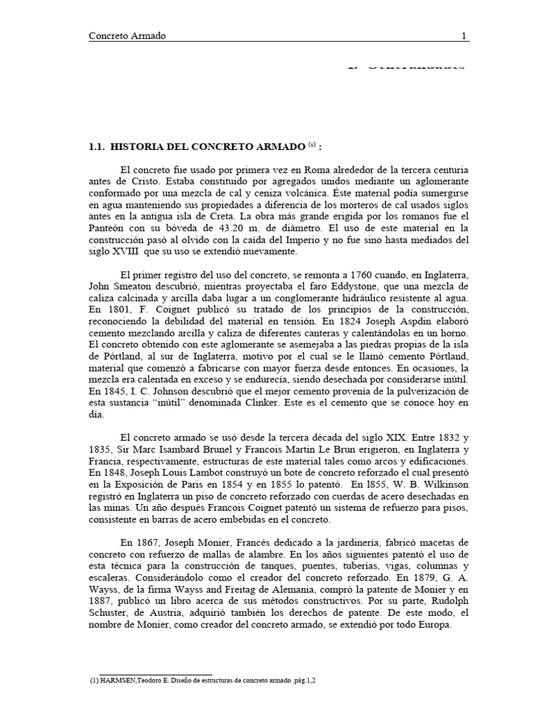 Cap. i Generalidades | PDF | Hormigón | Cemento