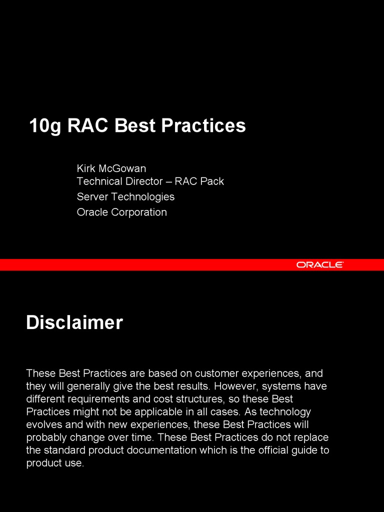 Oracle Rac 10g Best Practices Pdf