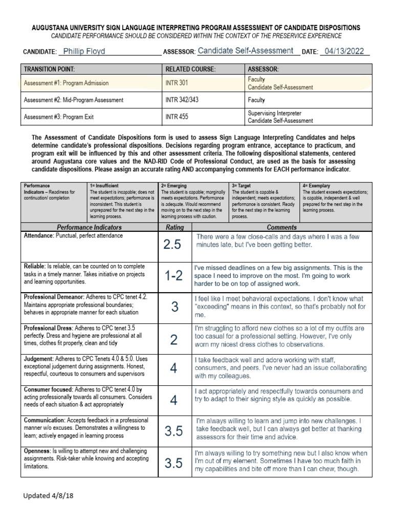 Candidate Disposition Form | PDF | Cognition | Human Communication
