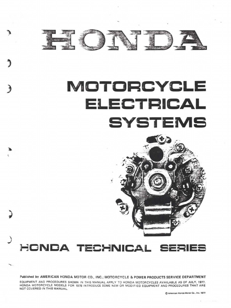 Honda Motorcycle Electrical Guide | PDF | Rectifier | Inductor