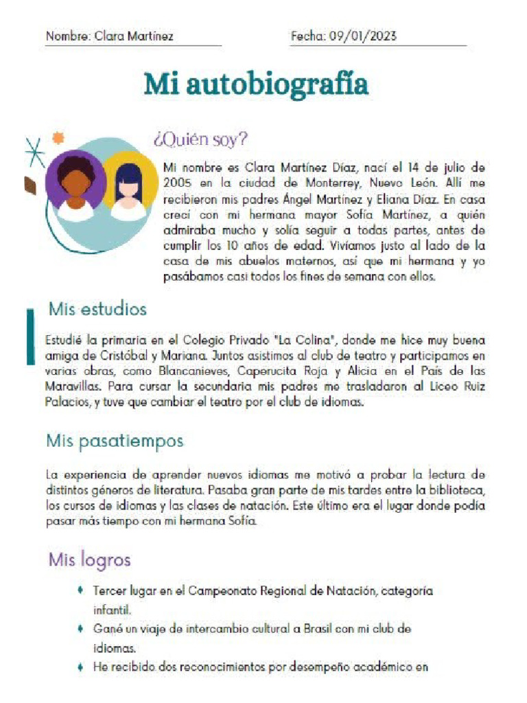 Ejemplo Autobiografía | PDF