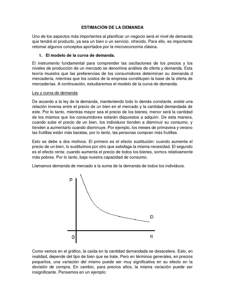 Estimación de La Demanda | PDF | Oferta y demanda | Elasticidad (economía)
