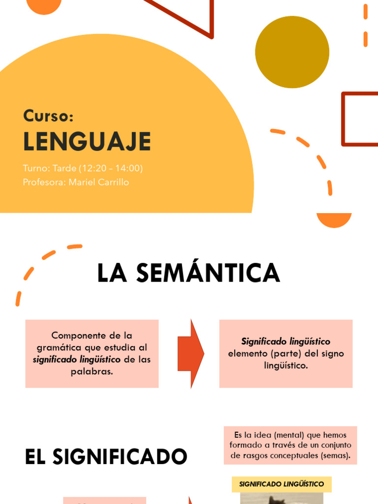 SEMANTICA | PDF | Palabra | Verbo