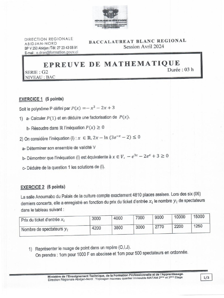 CORRIGE BAC BLC MATHS G2 2024 | PDF