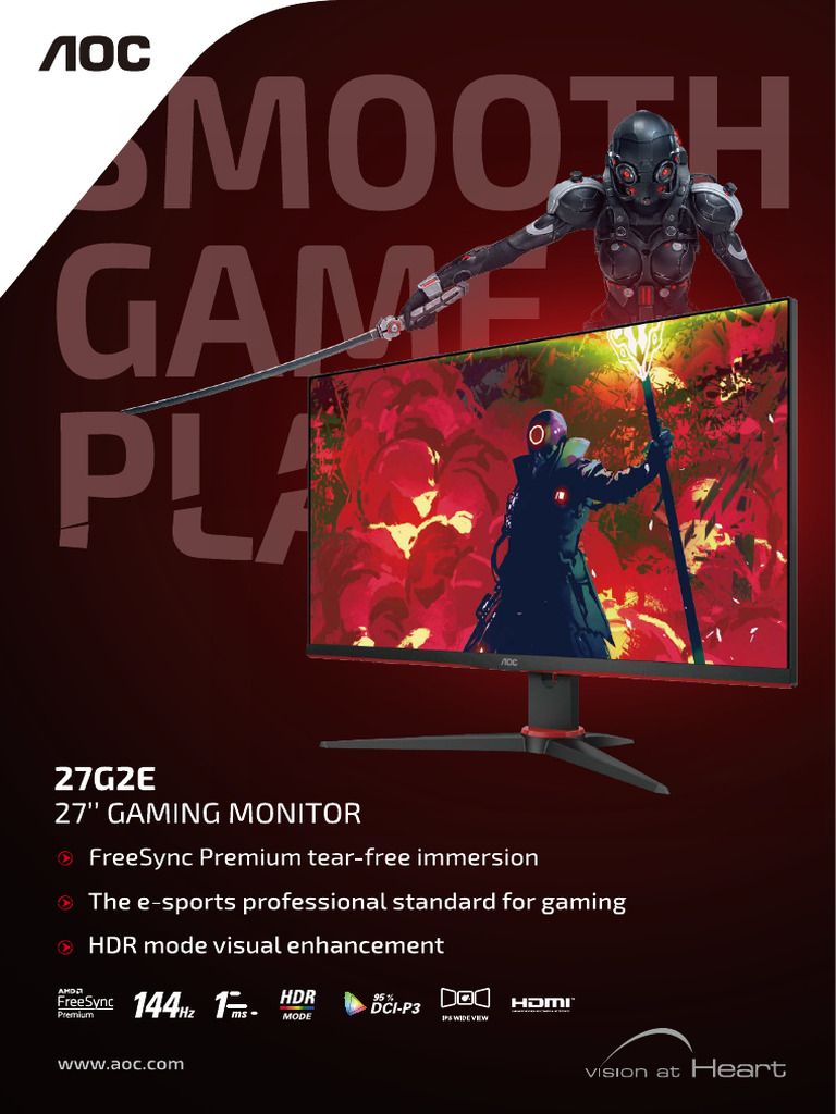 Monitor Gamer AOC 27G2E - Leaflet | PDF