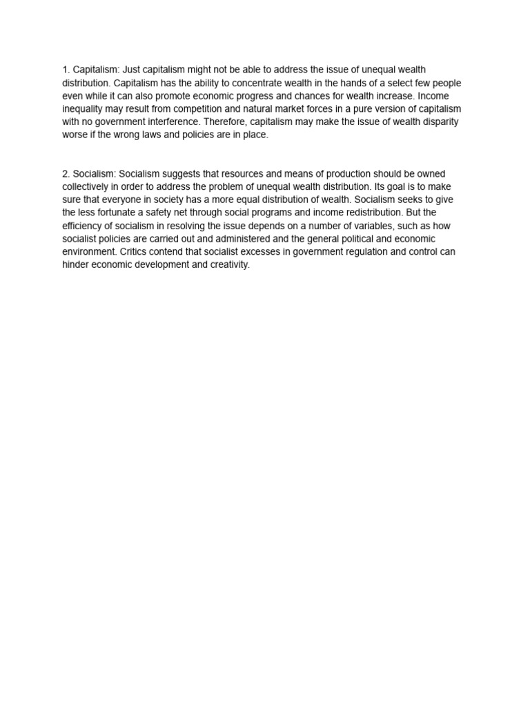 Capitalism Vs Socialism Pdf