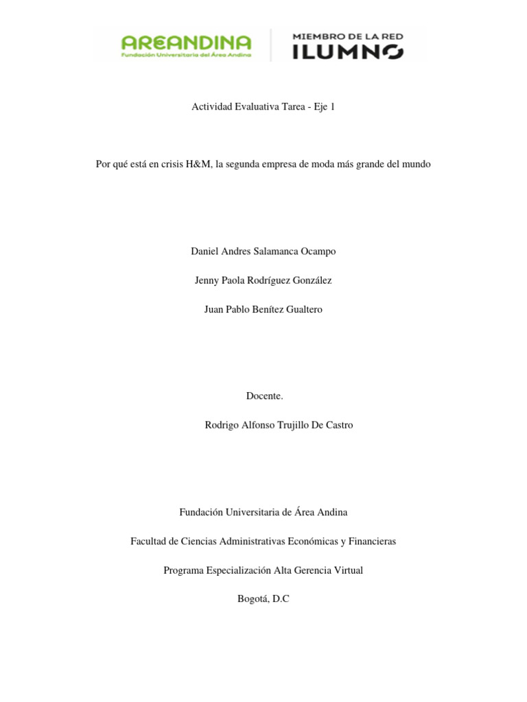 Actividad Evaluativa Tarea - Eje 1 Gestion Estrategica | PDF | Business ... Actividad Evaluativa Tarea - Eje 1 Gestion Estrategica | PDF | Business ...
