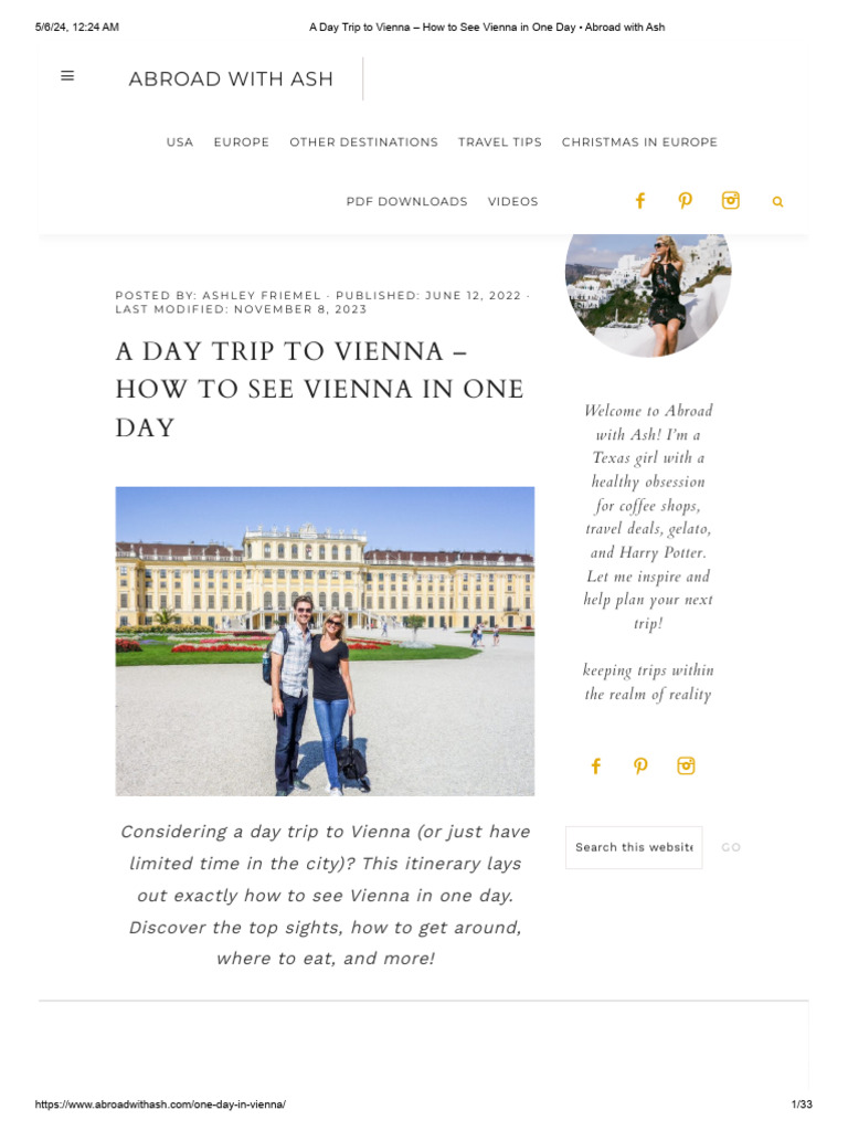 A Day Trip To Vienna - How To See Vienna in One Day - Abroad With Ash ...