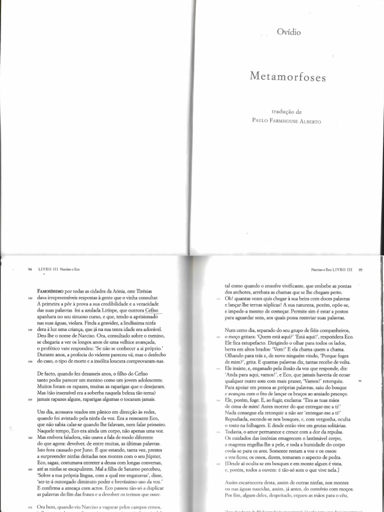 Ovídio - Eco e Narciso | PDF