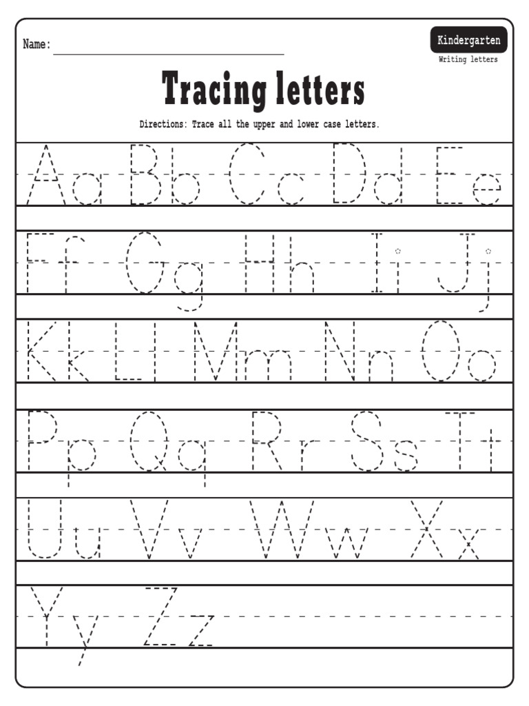 Alphabet Tracing KG | Download Free PDF | Graphemes | Writing