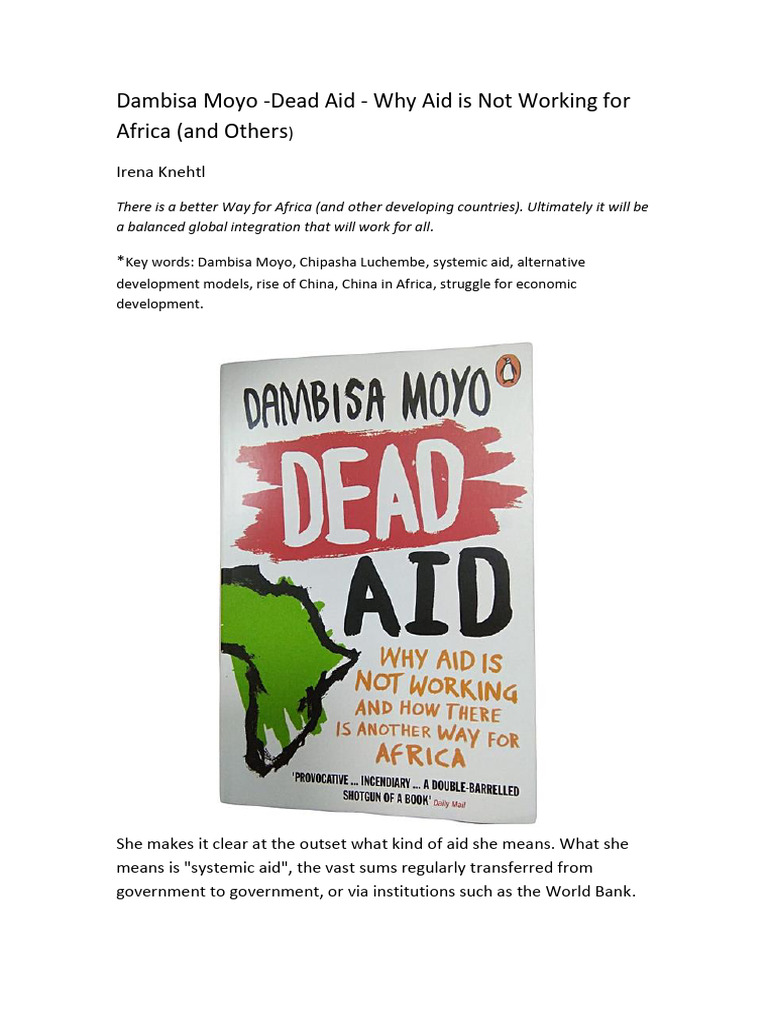 Dambisa Moyo Dead Aid Why Aid Is Not Wor | PDF | China | World Politics