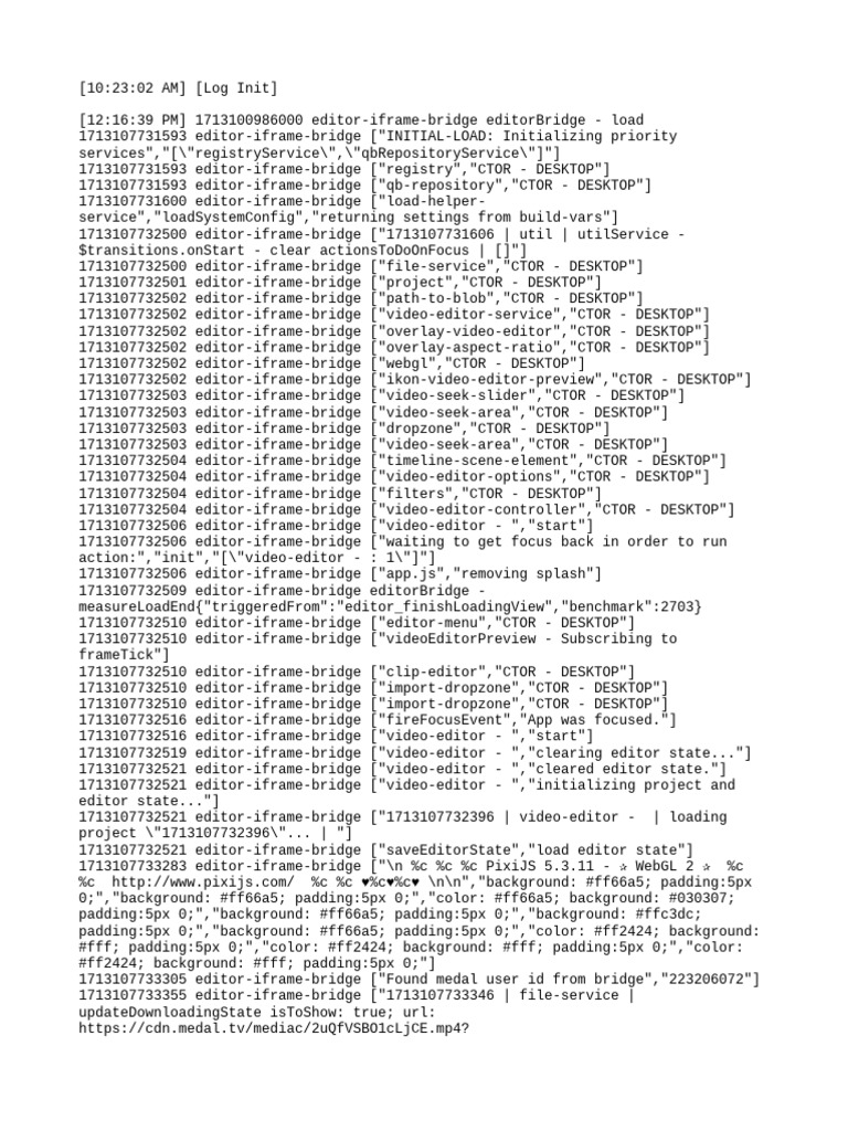 Medal Editor Log 20240414 | PDF | Computing | Software