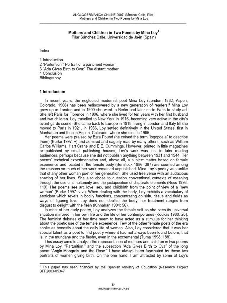 Mina Loy | PDF | Poetry | Senses