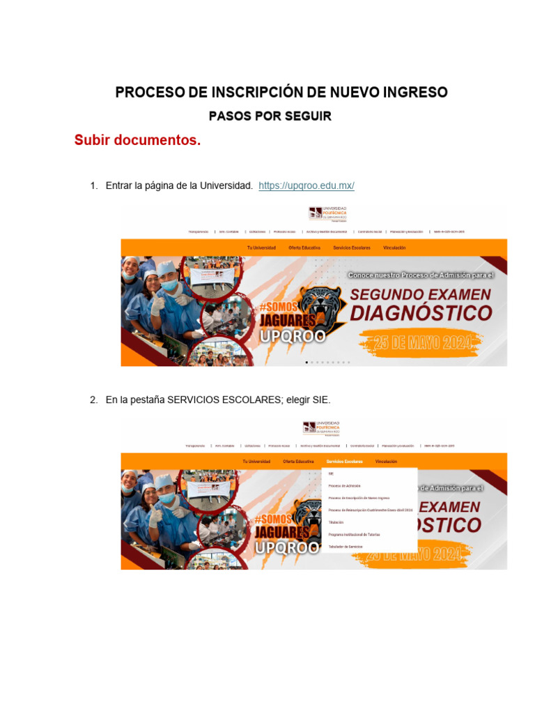 Proceso de Inscripcion de Nuevo Ingreso2024 Iv2 | Descargar gratis PDF ...