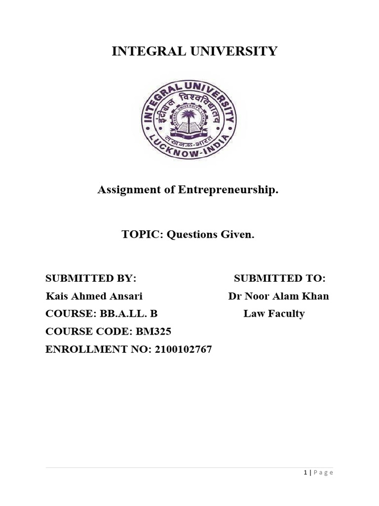 Entrepreneurship Questions | PDF | Entrepreneurship | Innovation